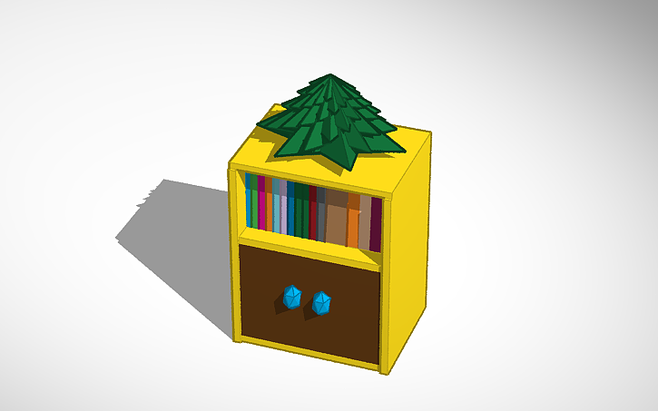 3D design BOOKSHELF - Tinkercad