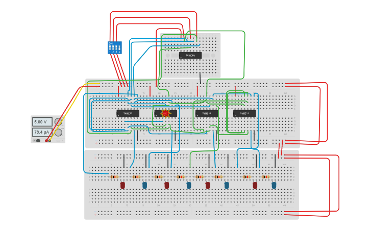 Circuit design 3 to 8 decoder ... - Tinkercad