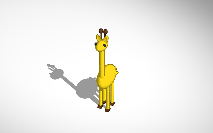3D design giraffe - Tinkercad