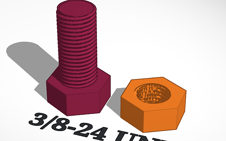 3D design Unified Inch Screw Threads (ASME B1.1) - Tinkercad