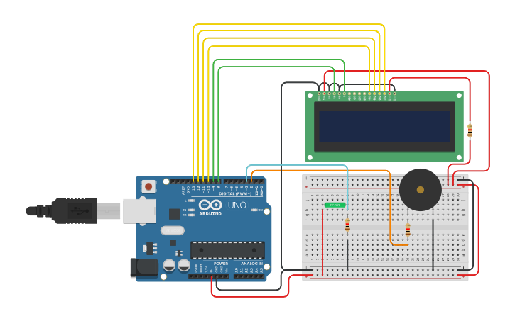 Circuit design Tugas Pertemuan 10 | Tilt Sensor | Tinkercad