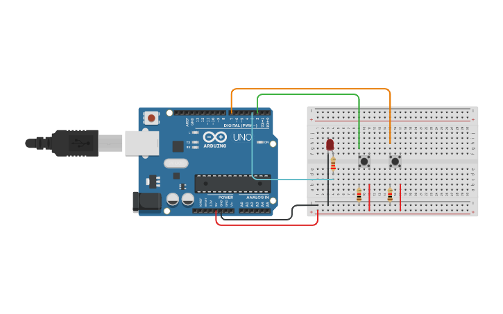 Circuit design contador de pulsos arduino - Tinkercad