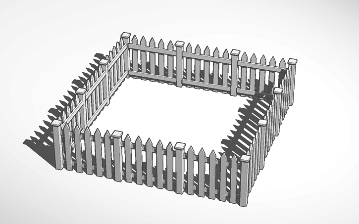 3D design Rebekah-fence - Tinkercad