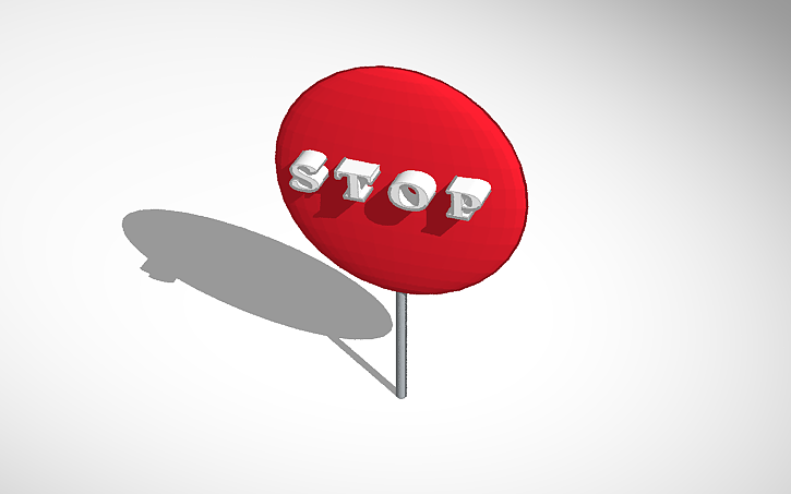 3D design Stop Sign | Tinkercad