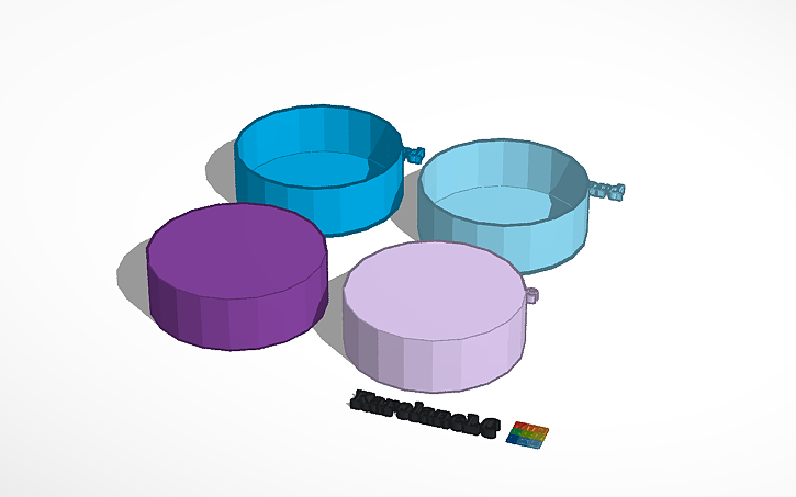 3D design Round filament box - Tinkercad