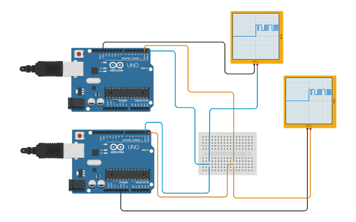 Circuit Design Serial Communication With 2 Arduinos Tinkercad 2428