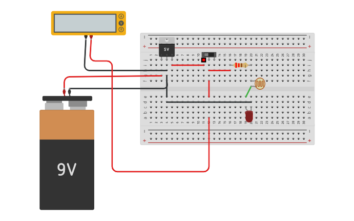 Circuit design Sensor LDR | Tinkercad