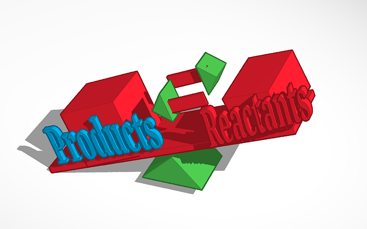 3D design Products and reactants - Tinkercad