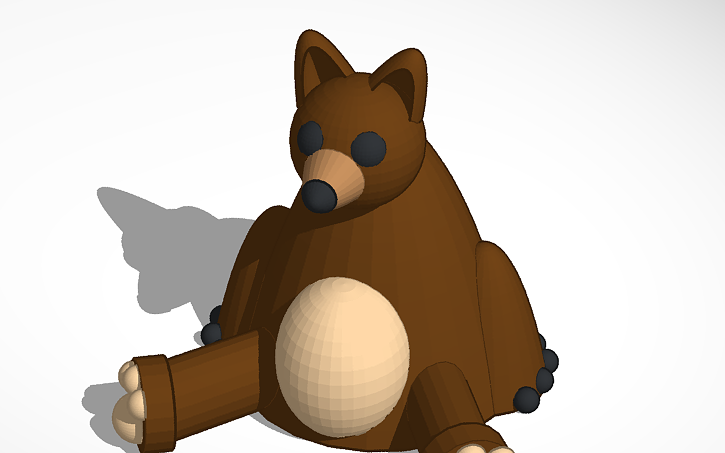 3D design Teddy bear - Tinkercad