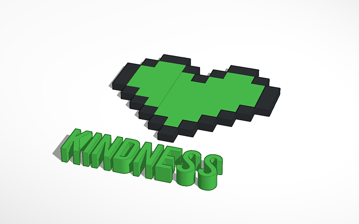 3D design undertale KINDNESS | Tinkercad