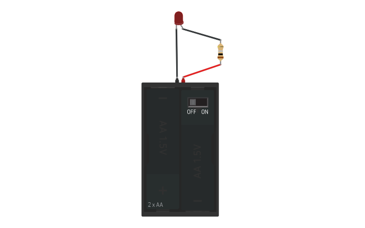 Circuit design S4A-02基本LED電路 | Tinkercad