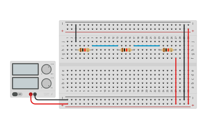 Circuit design Práctica N° 7 'Ley de Kirchhoff' (1.2) - Tinkercad