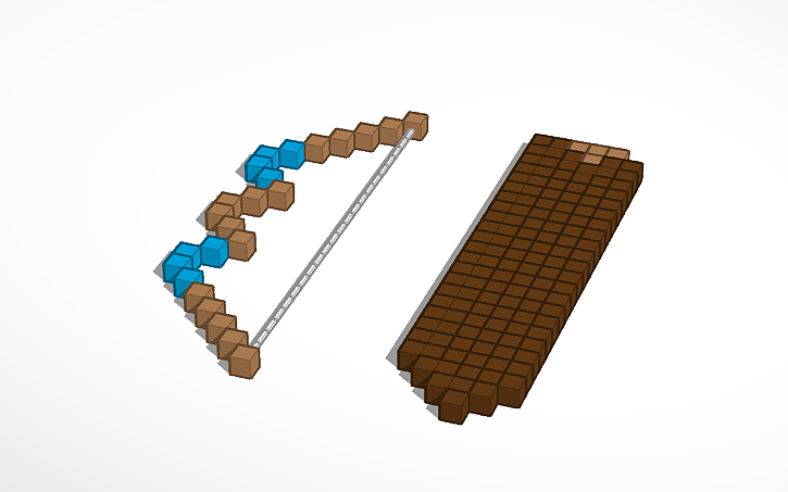 3D design pixel bow | Tinkercad