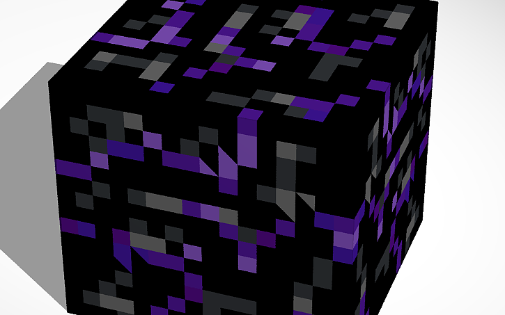 3D design Minecraft Obsidian Block - Tinkercad