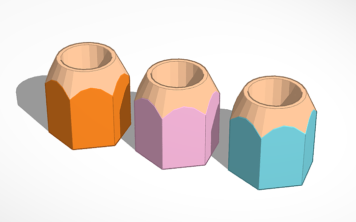 3D design Pencil Holder - Tinkercad