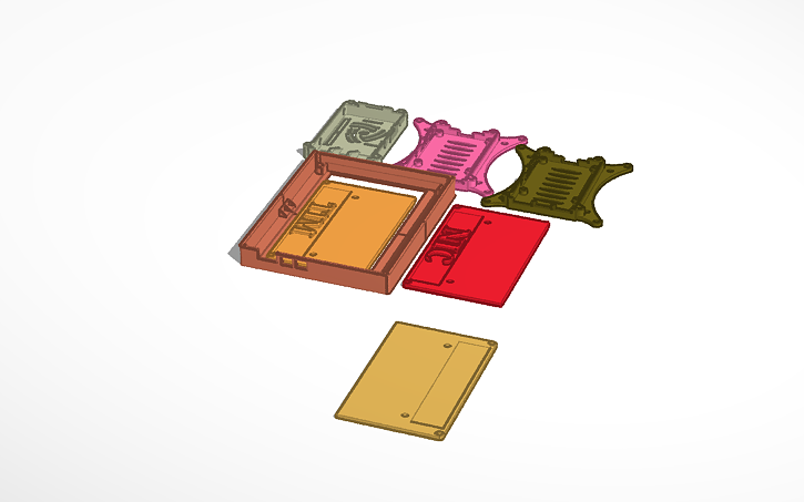 3D design rPi Touch screen holder - Tinkercad