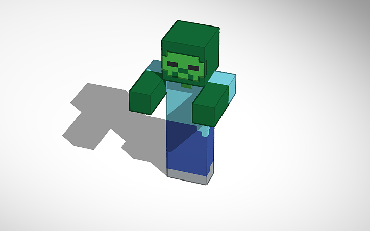 3D design Minecraft Zombie - Tinkercad
