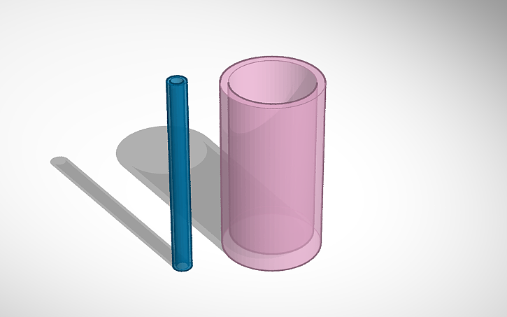 3D design glass and straw by Mathis Riff | Tinkercad