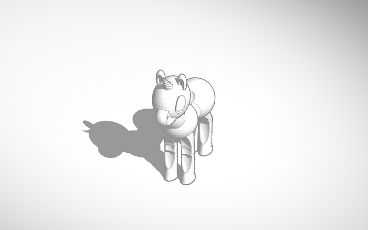 3D design MLP unicorn base (my little pony) | Tinkercad