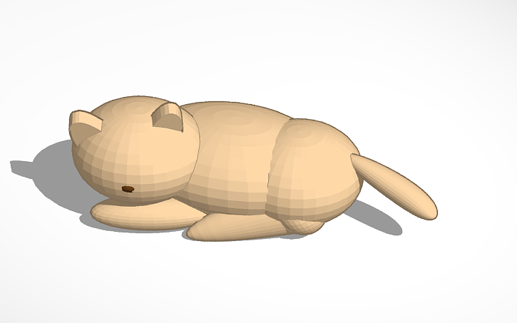 3D design cat | Tinkercad