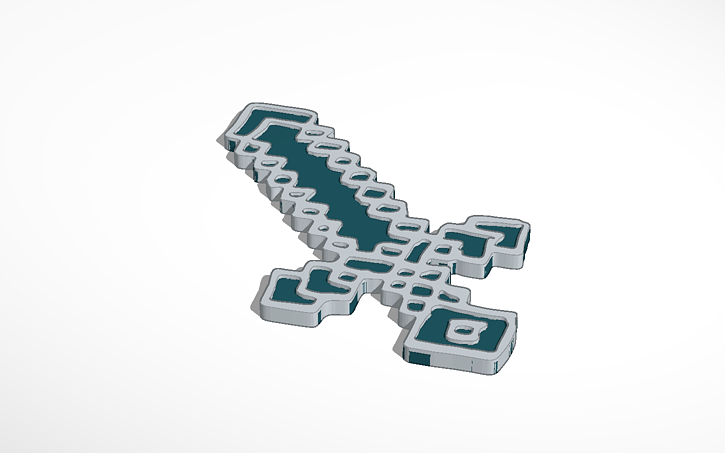 3D design het super epic (minecraft?) zwaard | Tinkercad
