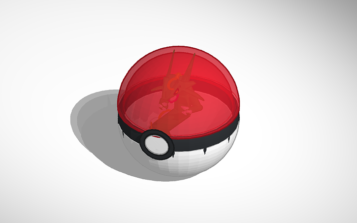 3D design Transparent pokeball - Tinkercad