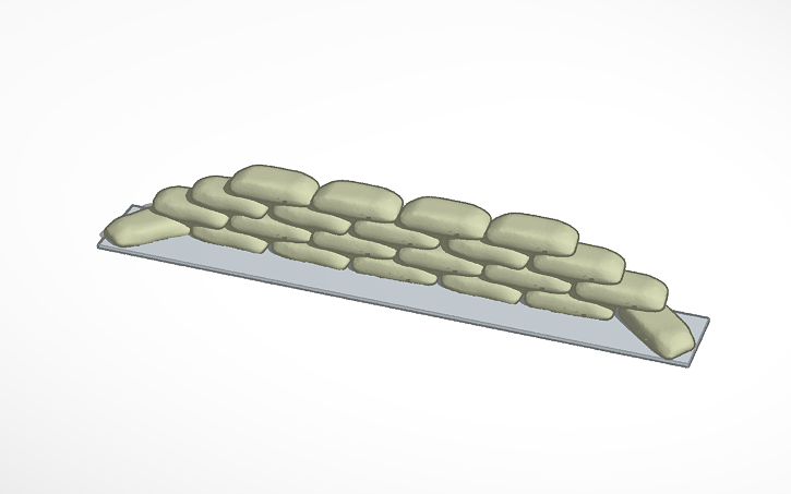 3D design Sandbags - Tinkercad