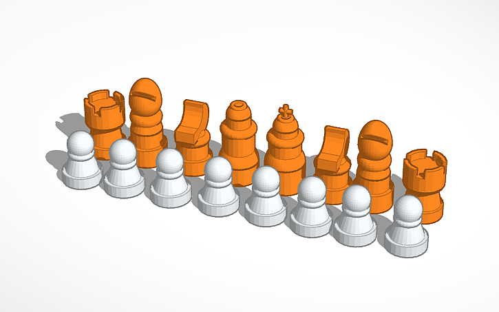 3D design Chess pieces | Tinkercad