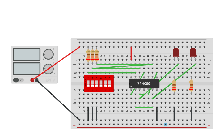 Circuit design Practica Latch SR con habilitacion | Tinkercad Circuit design Practica Latch SR con habilitacion | Tinkercad