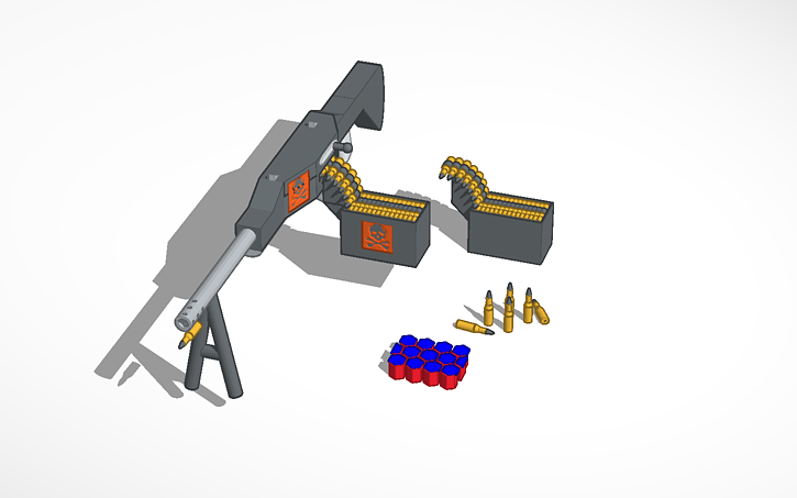 3D design Machine-gun | Tinkercad