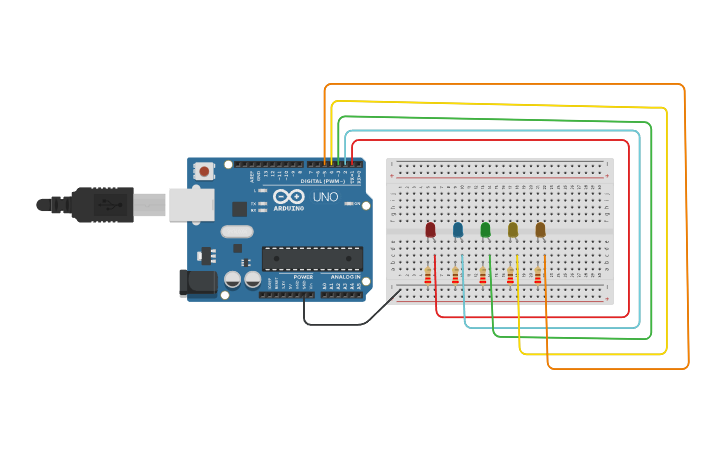 Circuit design Array Method - Tinkercad