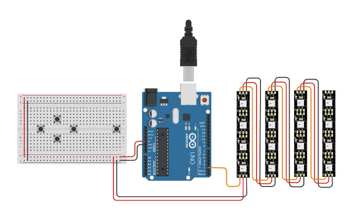 Circuit design Controlling LED NeoPixel Strip - Tinkercad Circuit design Controlling LED NeoPixel Strip - Tinkercad