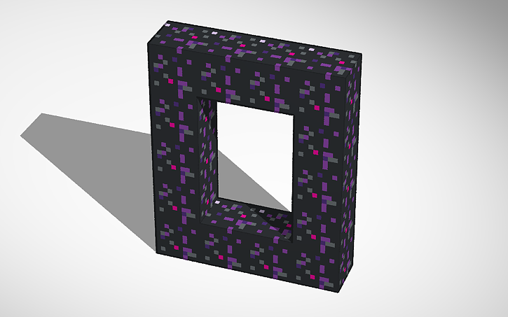 3D design Minecraft Nether Portal - Tinkercad