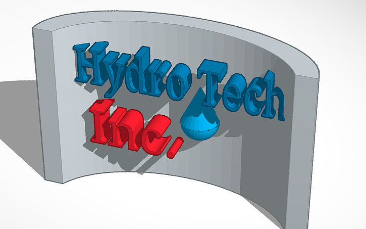 3D design Hydro Tech Logo | Tinkercad