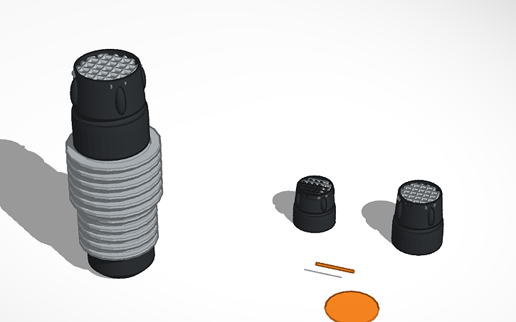 3D design Stormtrooper Mic Tip - Tinkercad