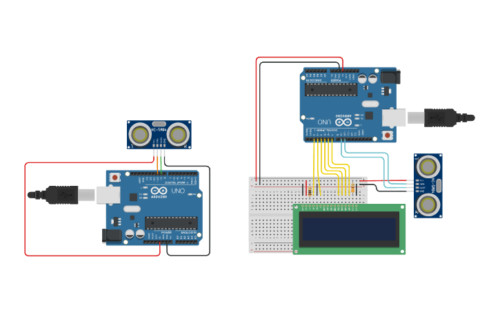 Circuit design Zoom 20230416 Ultrasonic HC-SR04 | Tinkercad