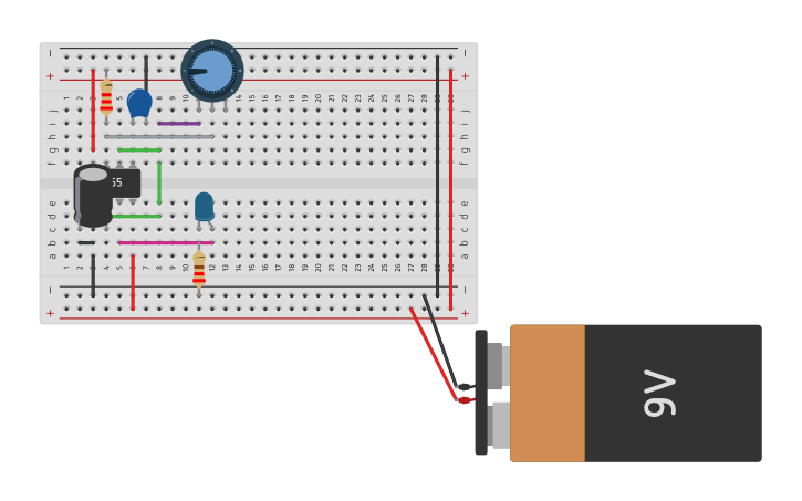 Circuit design Ejemplo 2 | Tinkercad