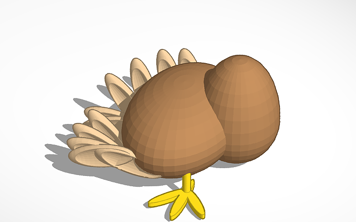3D design tom turkey - Tinkercad