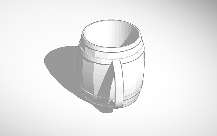 3d Design Barrel Mug Tinkercad