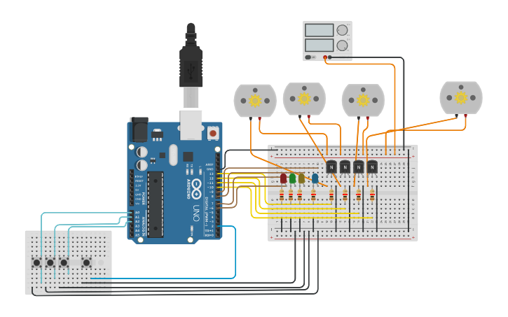 Circuit design Week 3 - Vending Machine - Tinkercad