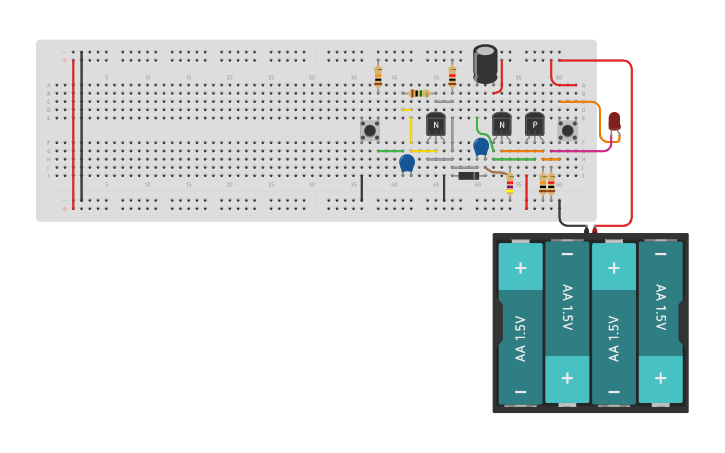 Circuit design Electric Candle reset3 | Tinkercad