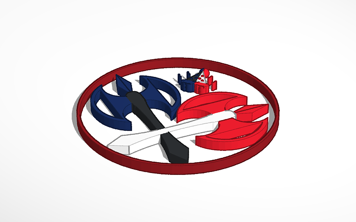 3D design Twitchy Crimson/Fragment's symbol | Tinkercad