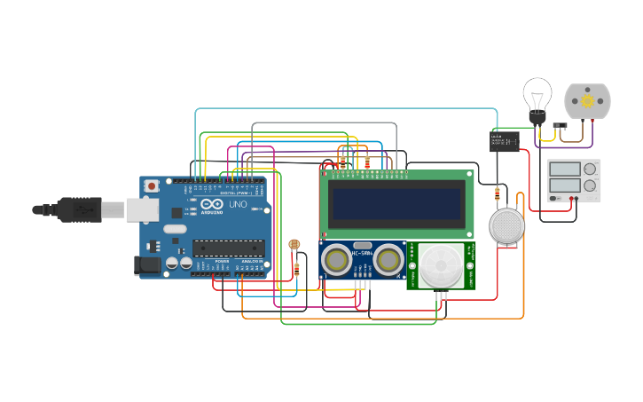 Circuit design Home Automation System | Tinkercad
