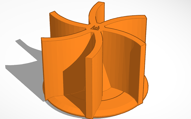 3D design water pump impeller - Tinkercad