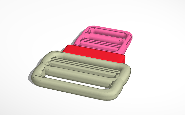 3D design Tent strap buckle 2 - Tinkercad