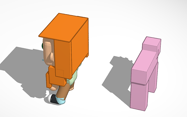 3D design FUNKO POP Minecraft Alex | Tinkercad