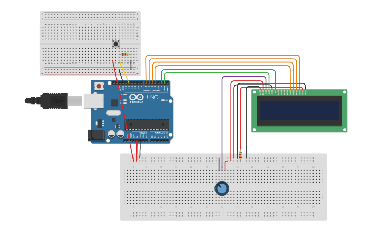 Circuit design Computer Programming - LCD Display | Tinkercad