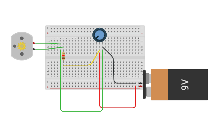 Circuit design Potentiometer without Arduino - Tinkercad