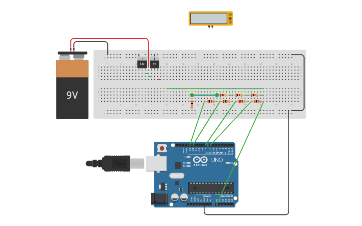 Circuit design Lab 2: 4-bit DAC | Tinkercad