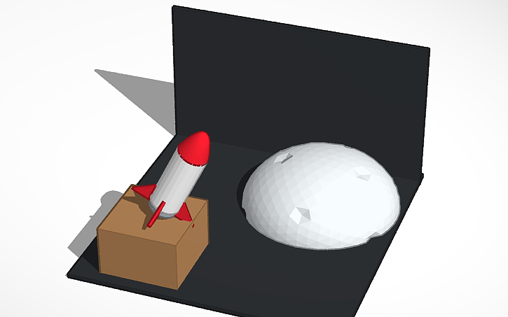3D design MOON - Tinkercad